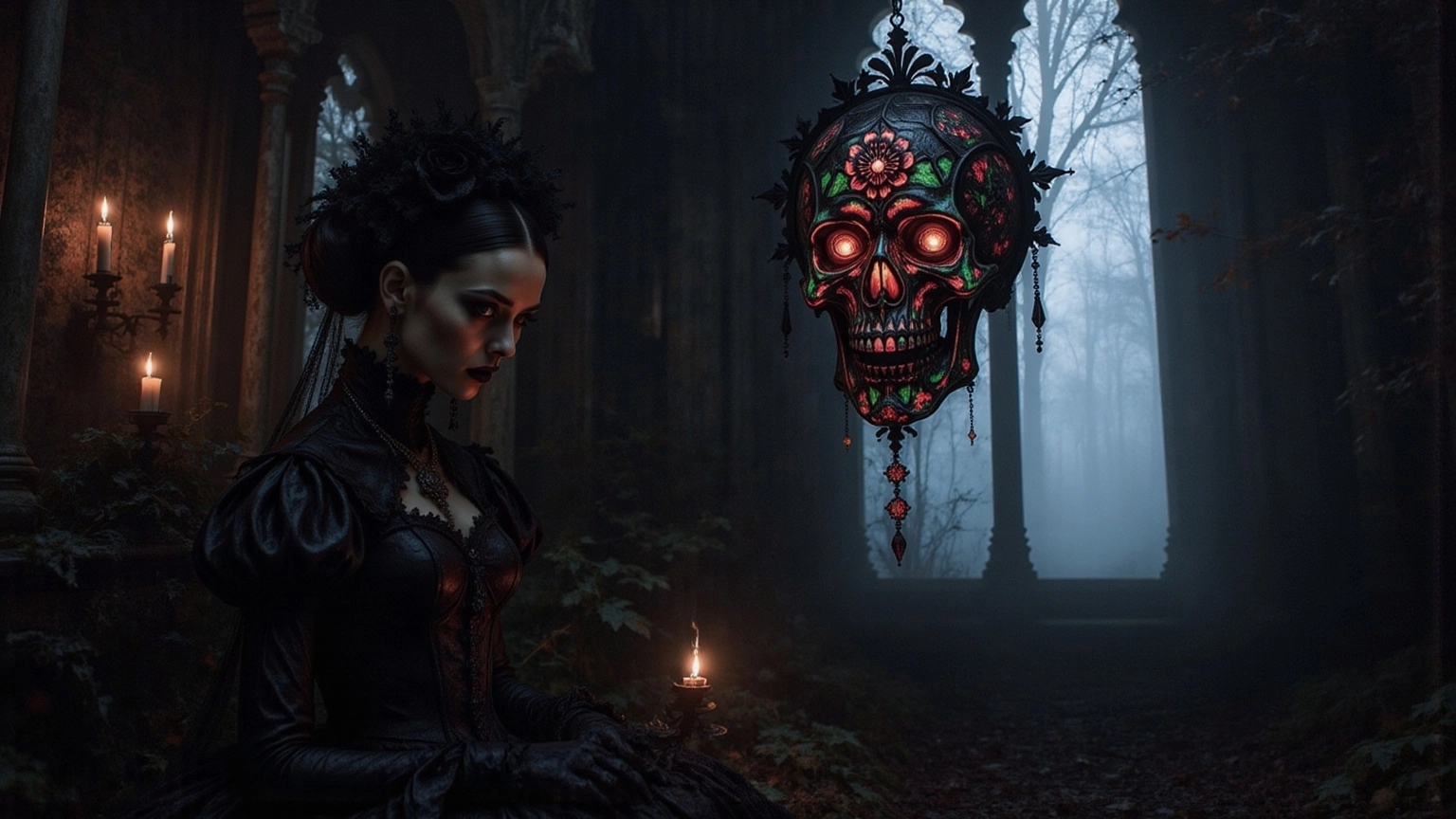 Eerie Elegance of Gothic Suncatcher