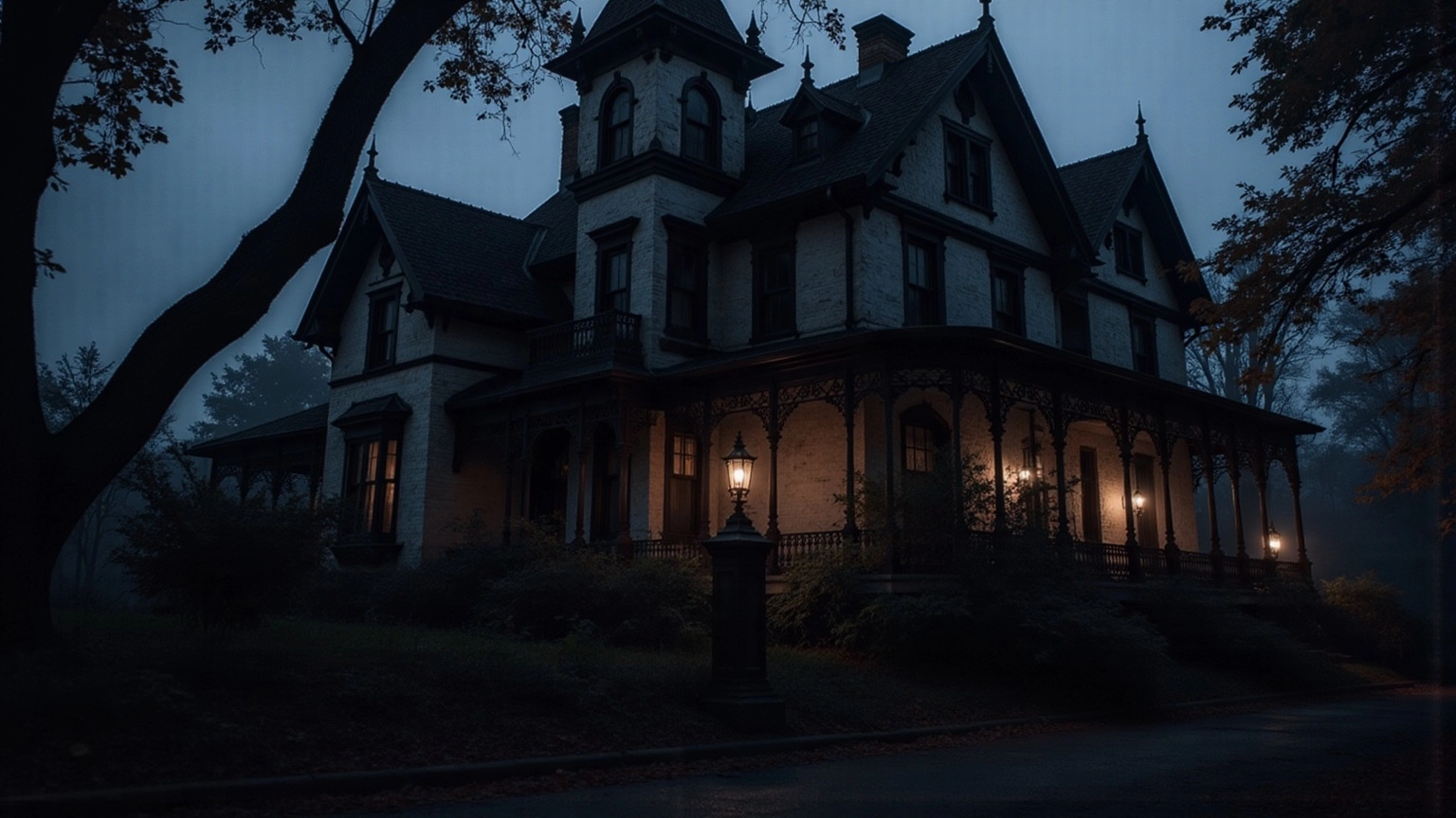 Eerie Whaley House at Twilight