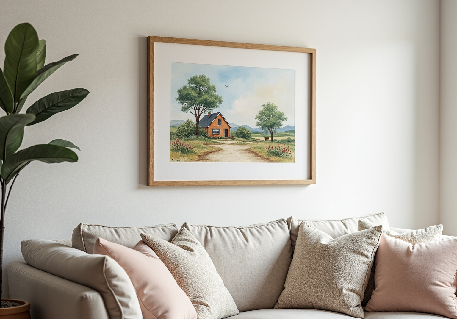 Personalized Watercolor Landscape Painting Personalized Watercolor Landscape Painting