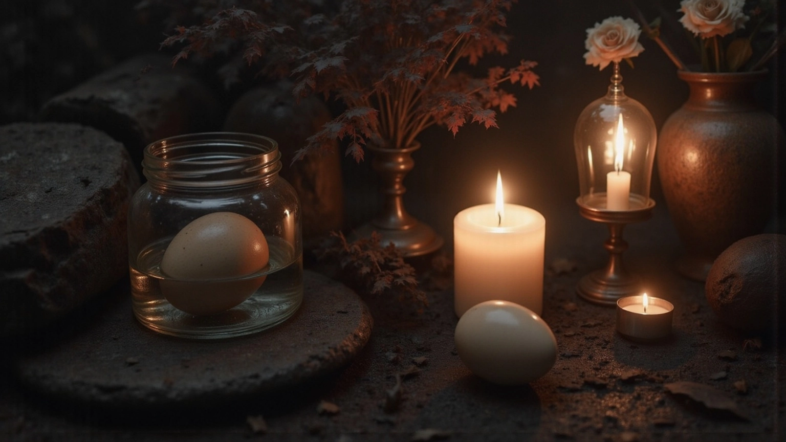 Egg Cleanse Ritual Setup