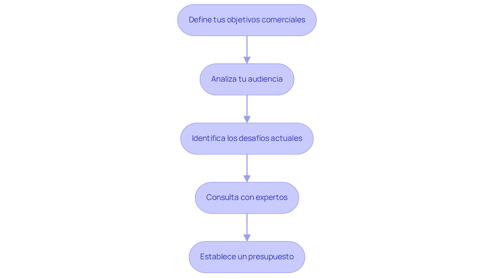 Cada paso en el diagrama representa una acción que debes tomar para preparar tu marca de moda para Shopify Plus. Sigue las flechas para ver cómo avanzar de un paso al siguiente.