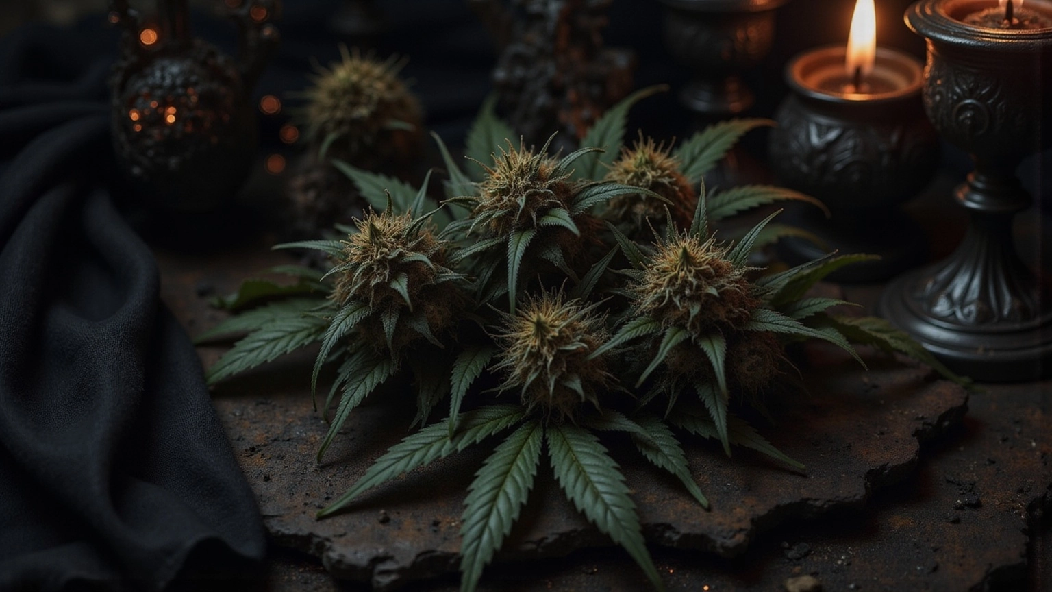 Elegant THCA Hemp Flower Display