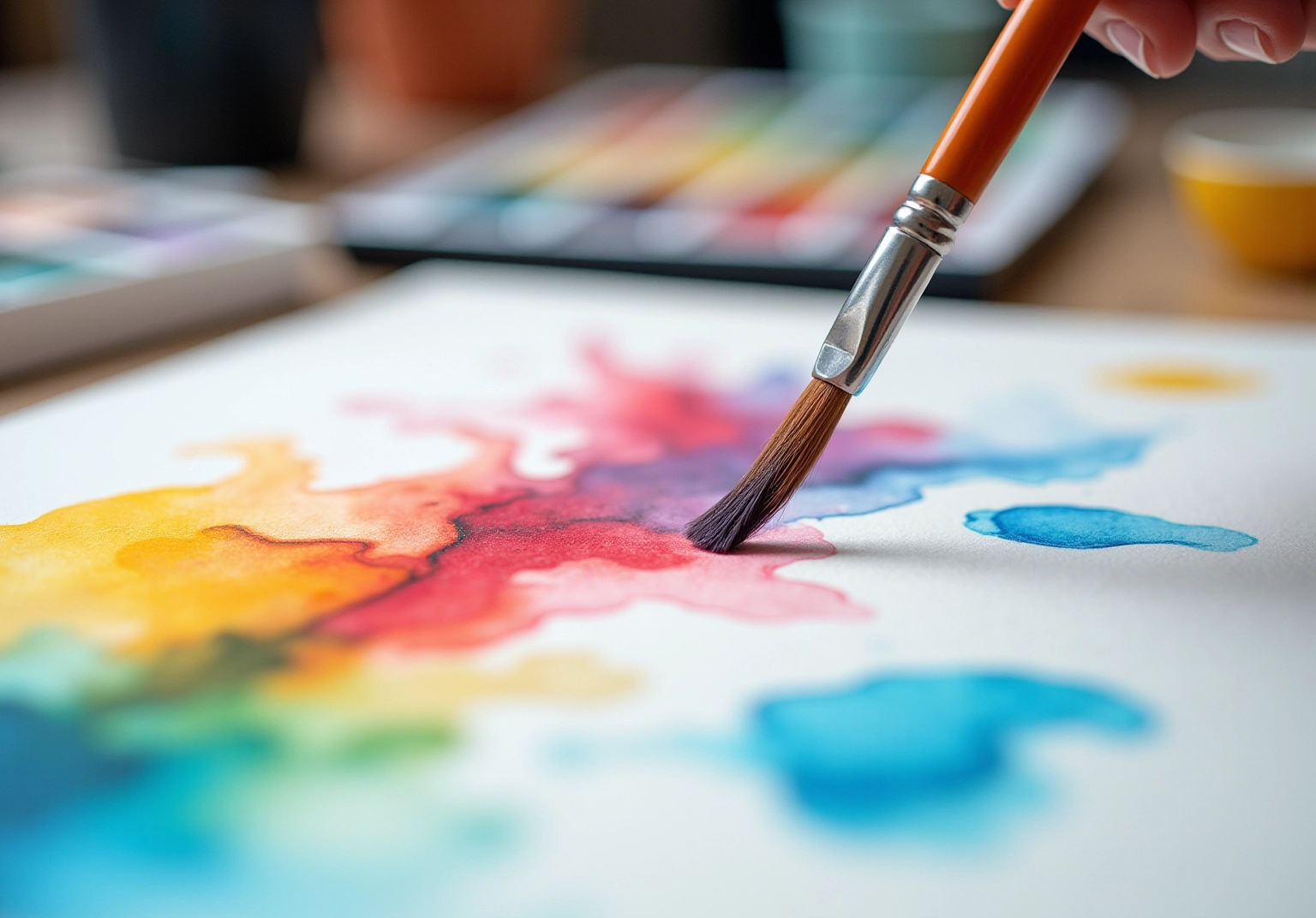Embracing Freedom in Abstract Watercolor Embracing Freedom in Abstract Watercolor
