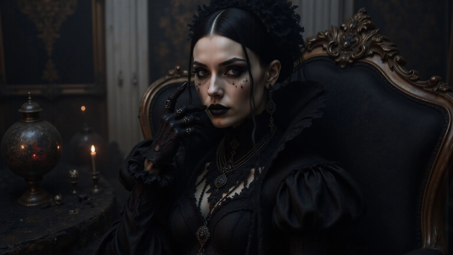 Embracing Goth Identity with Fake Piercings