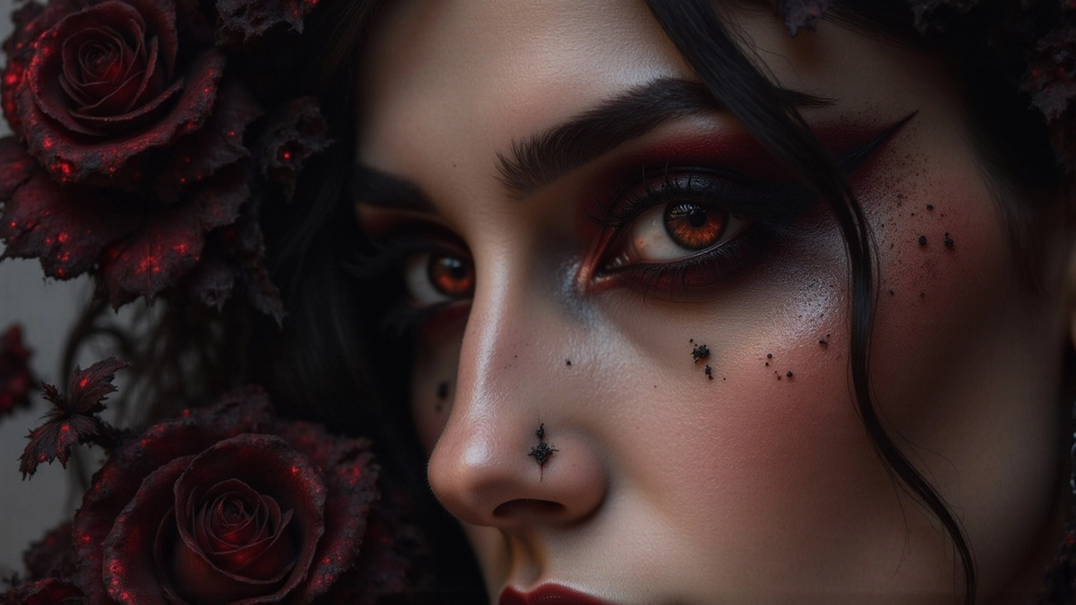Enchanting Gothic Eyeliner Look