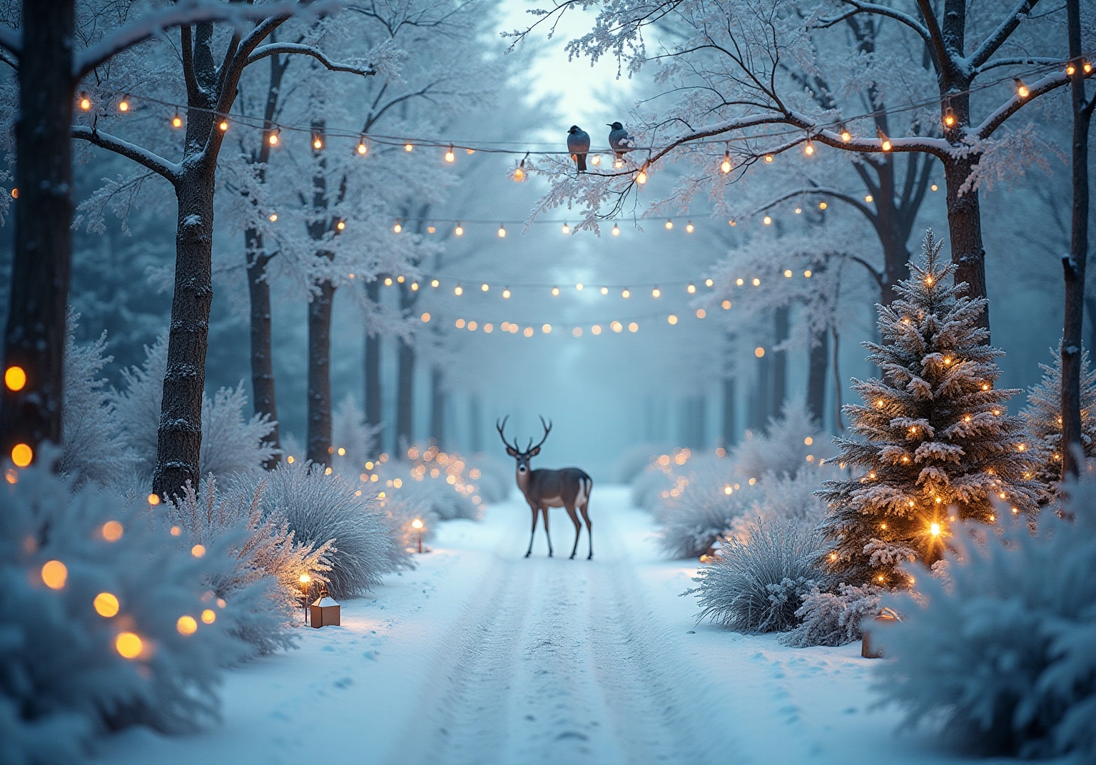 Enchanting Winter Wonderland Landscape Enchanting Winter Wonderland Landscape