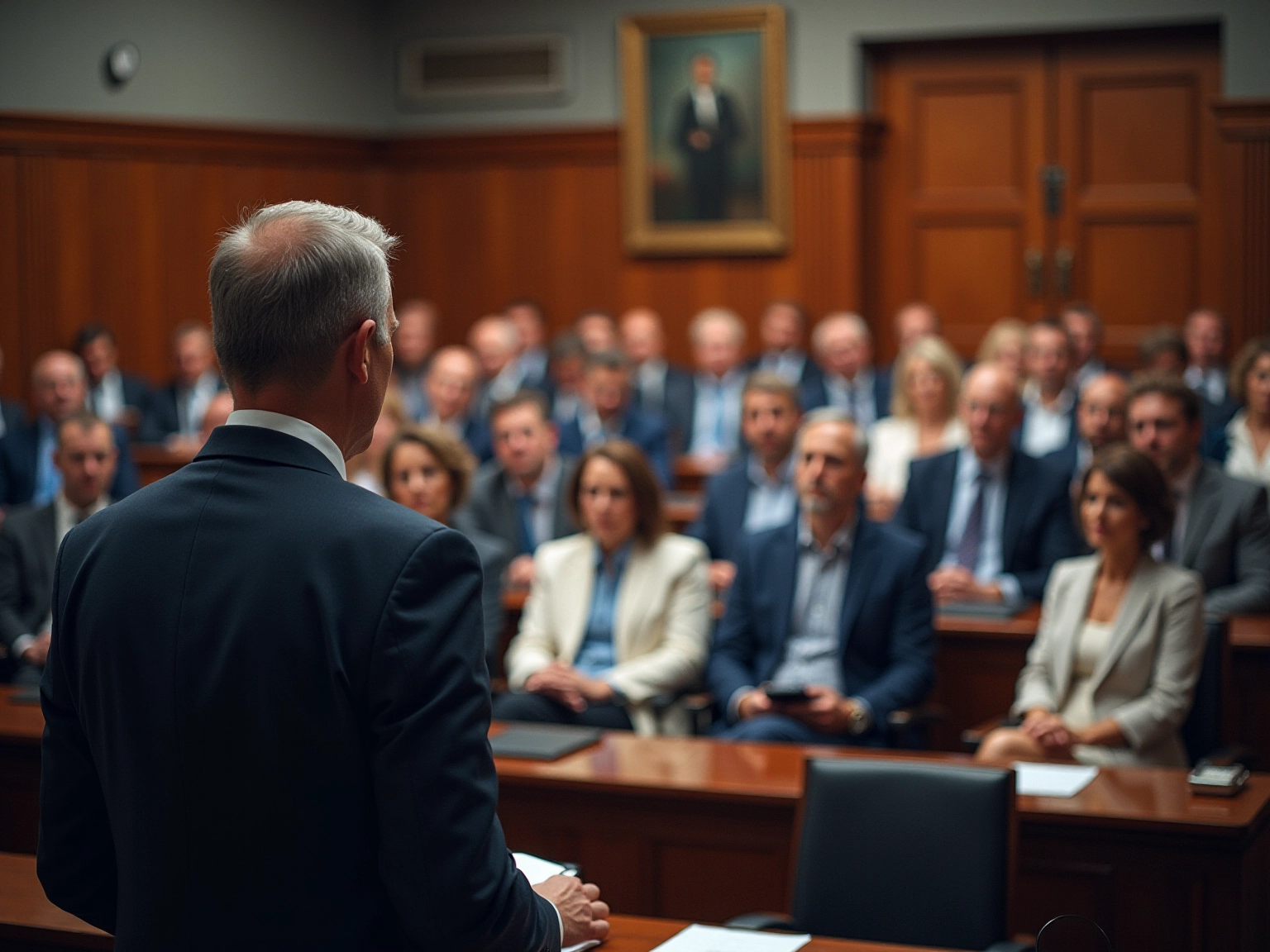 Engaged Bidders at a Property Auction Engaged Bidders at a Property Auction