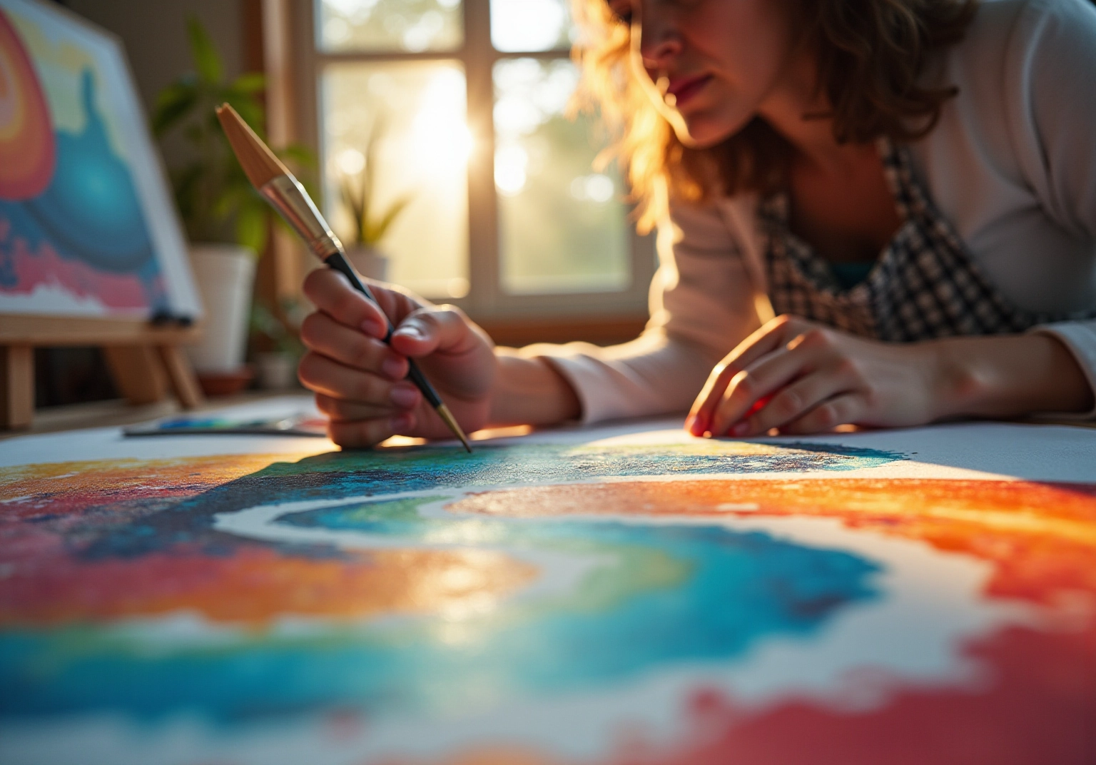Engaged in the Art of Painting