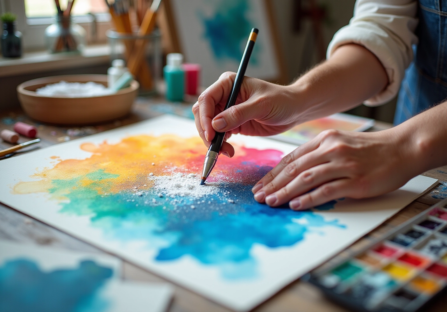 Enhancing Abstract Watercolor with Texture Enhancing Abstract Watercolor with Texture