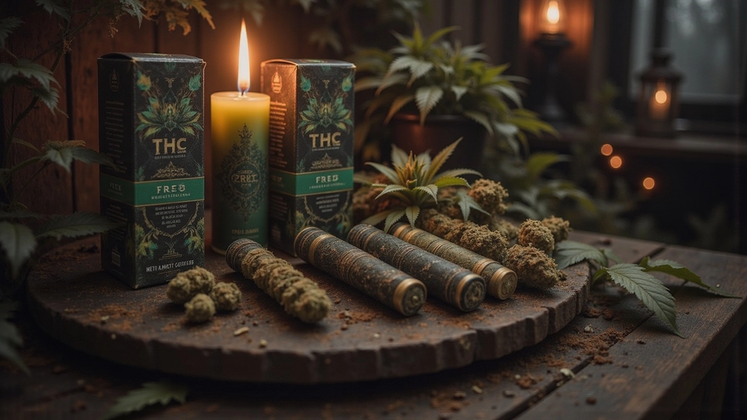 Enticing Display of THC Pre-Rolls