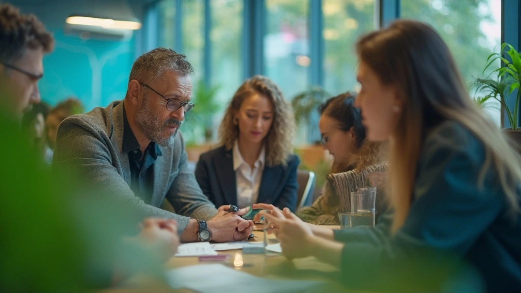 Entrepreneurs Collaborating in a Modern Workspace