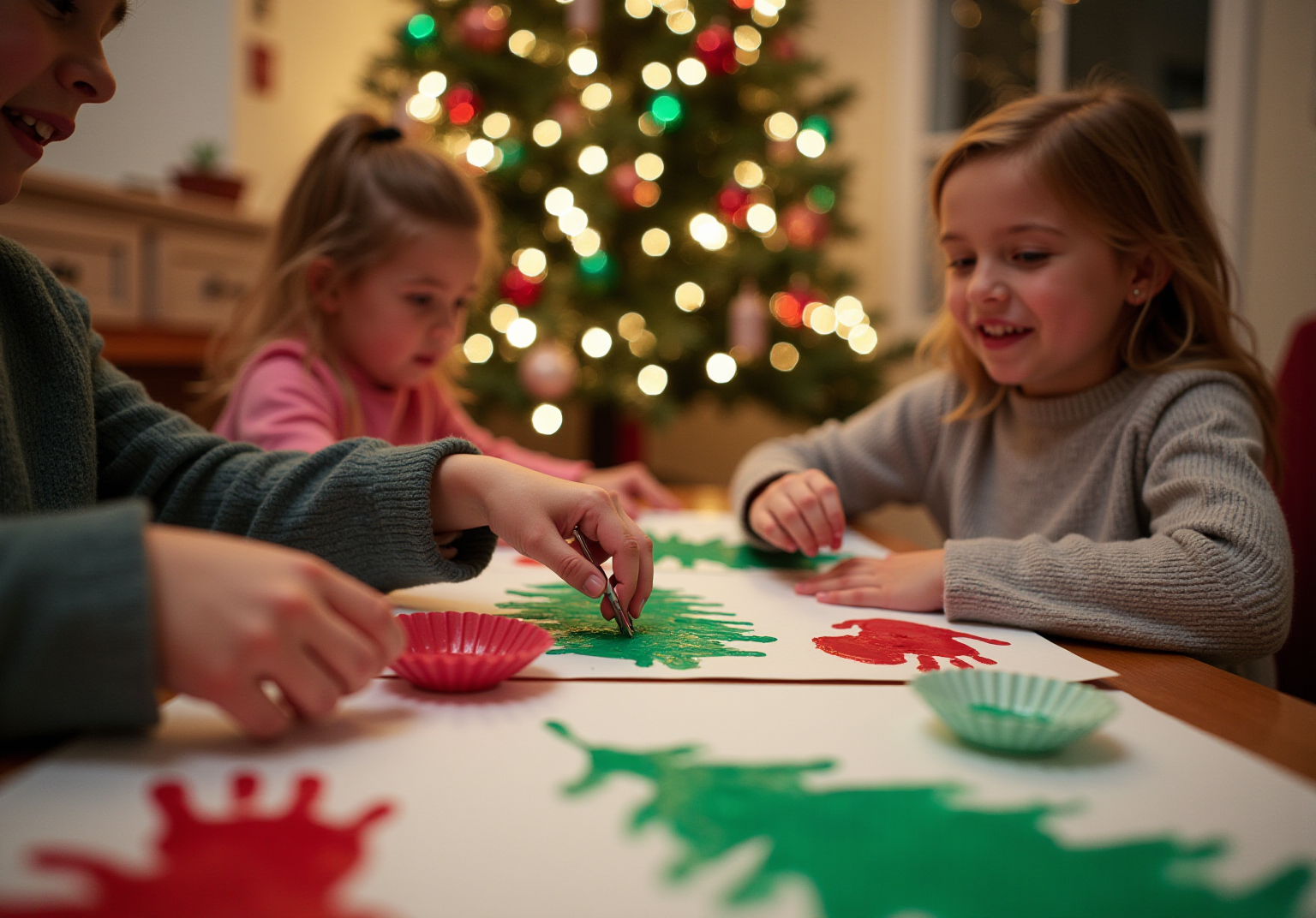 Creating Christmas Tree Art Together Creating Christmas Tree Art Together