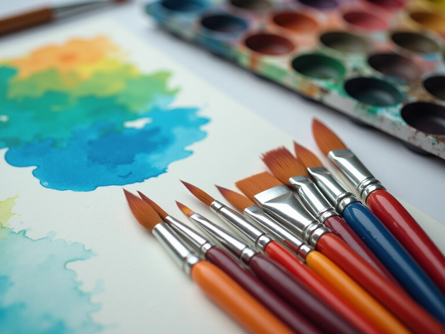 Essential Flat Brushes for Watercolor Art