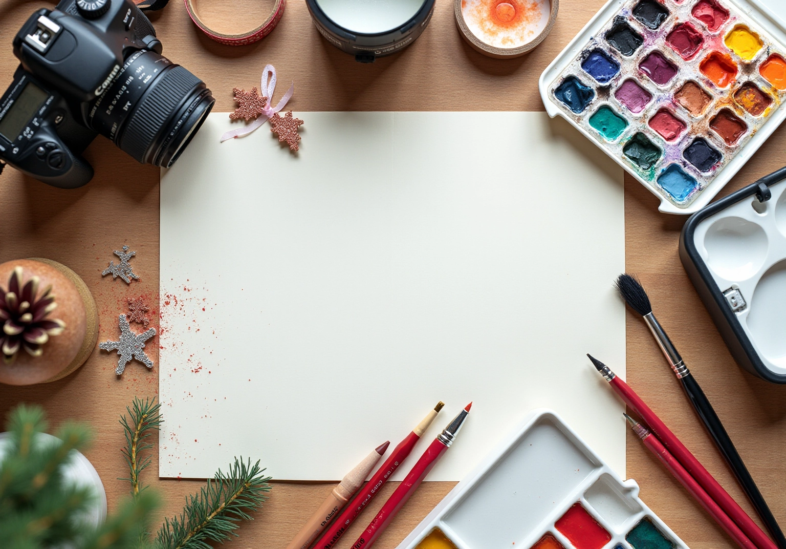 Essential Materials for Holiday Card Creation Essential Materials for Holiday Card Creation