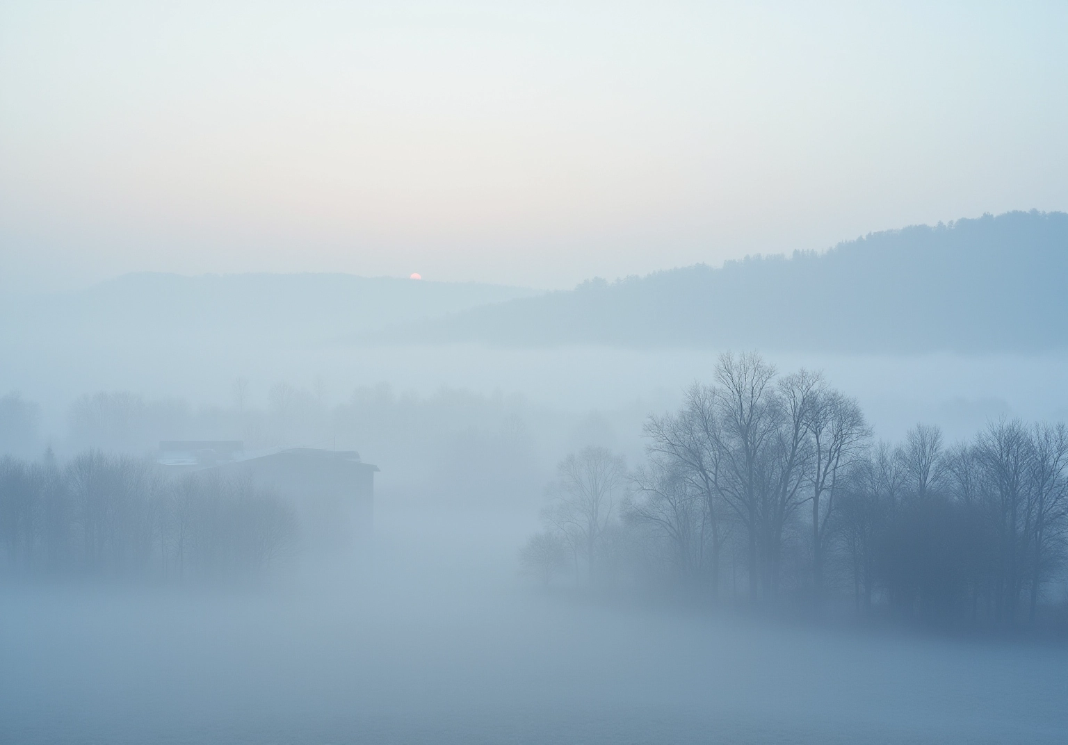 Ethereal Foggy Winter Landscape Ethereal Foggy Winter Landscape