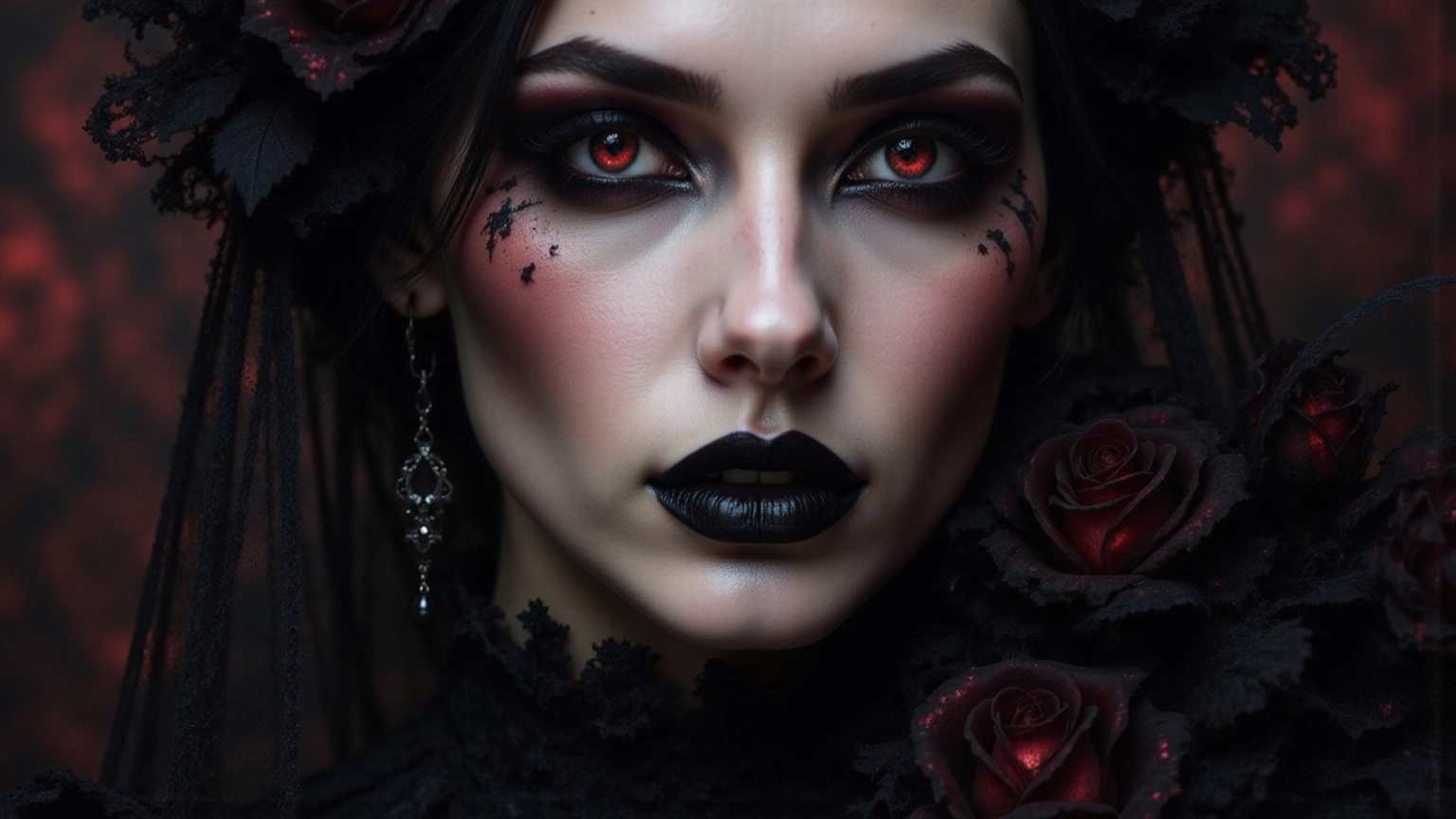 Ethereal Gothic Makeup Portrait
