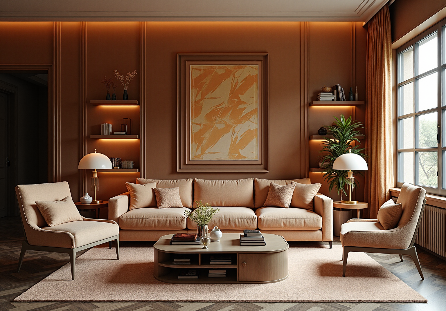Harmonious Living Space with Repetitive Patterns Harmonious Living Space with Repetitive Patterns