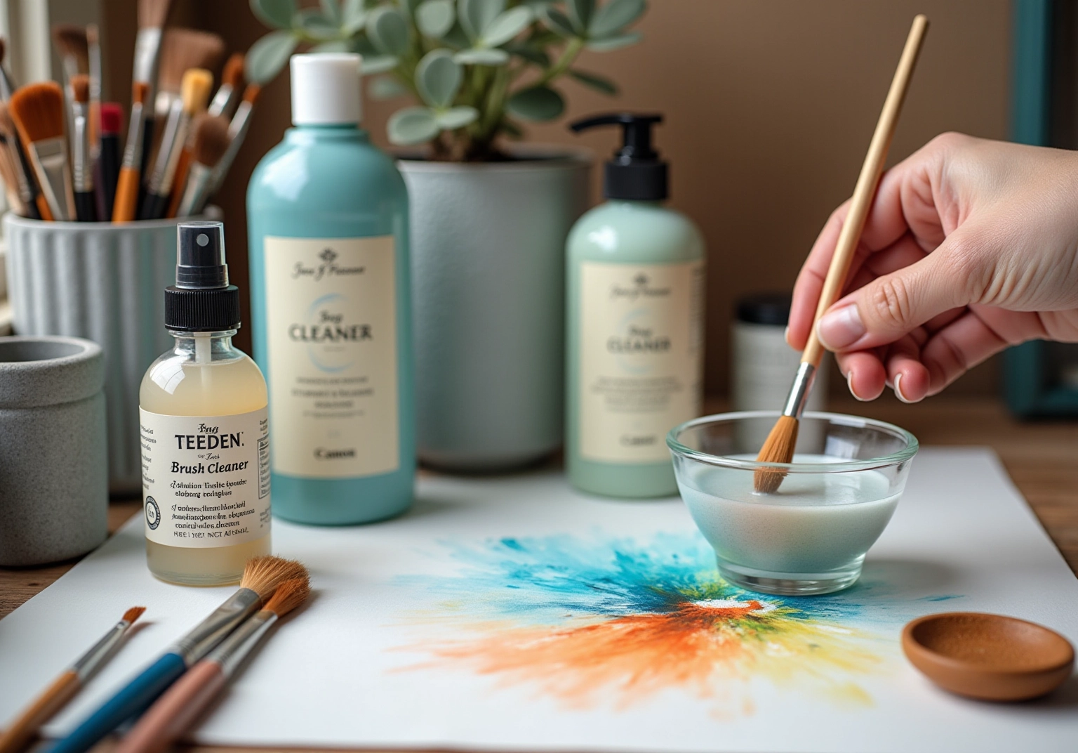 Evolution of Watercolor Brush Cleaners