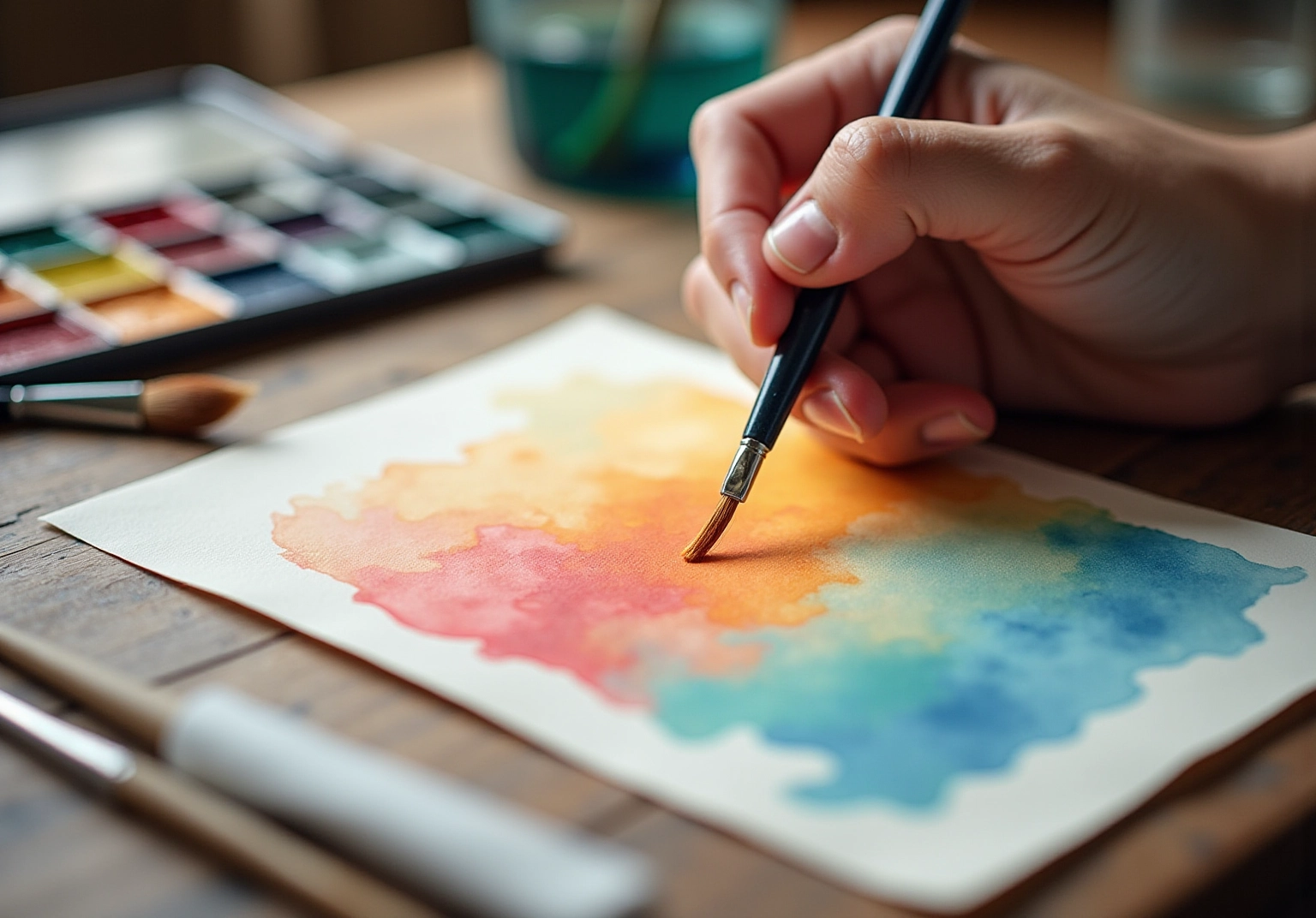 Executing the Wet on Dry Watercolor Technique
