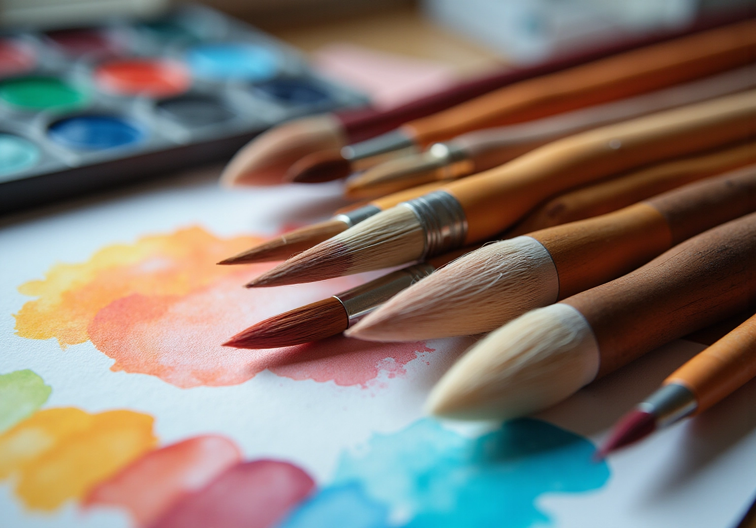 Exploring Watercolor Brush Materials