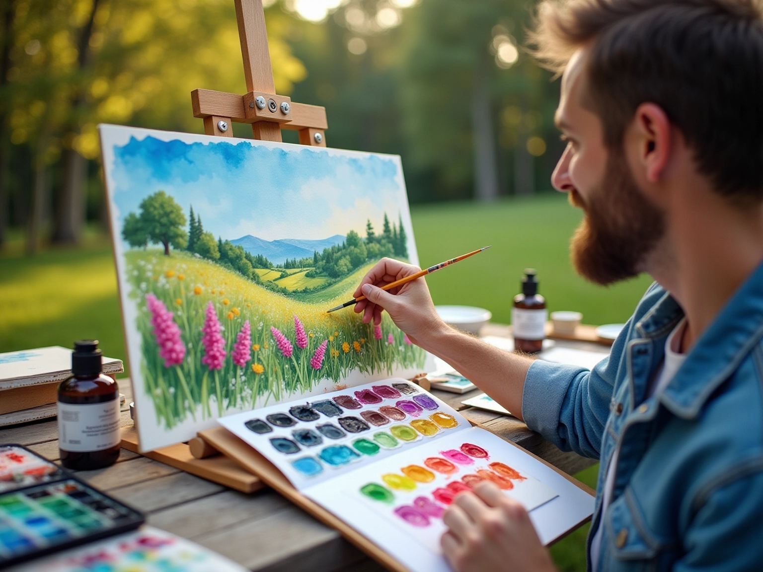 Exploring Watercolor Creativity Outdoors