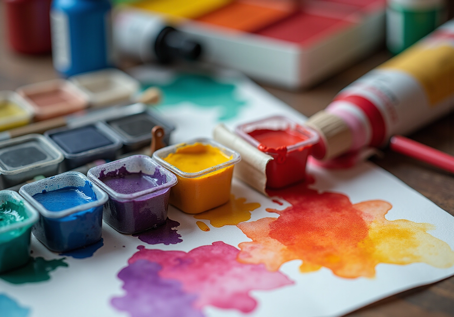 Exploring Watercolor Paints: Pans, Tubes, and Liquids