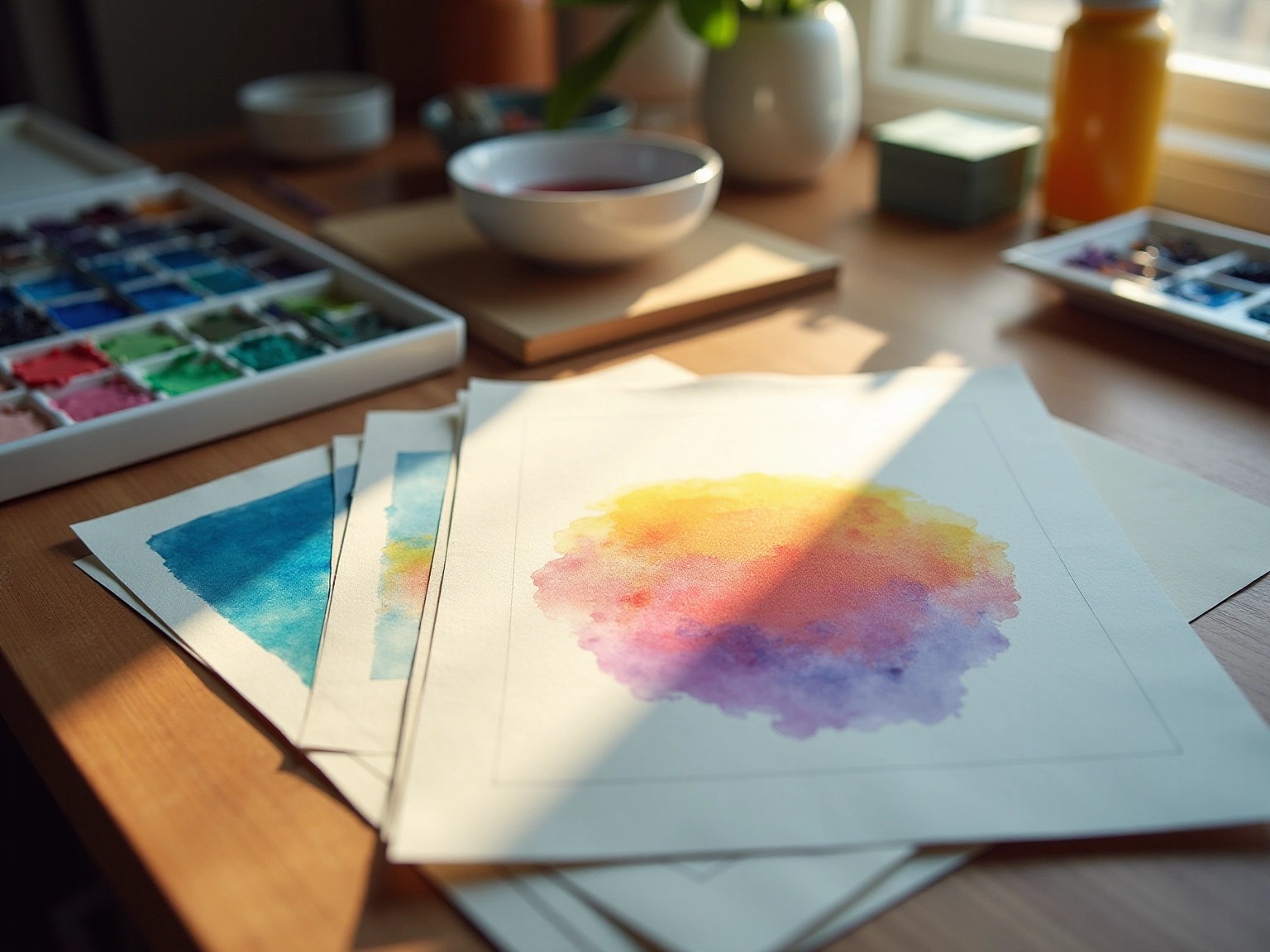 Exploring Watercolor Paper in the Artist's Studio Exploring Watercolor Paper in the Artist's Studio