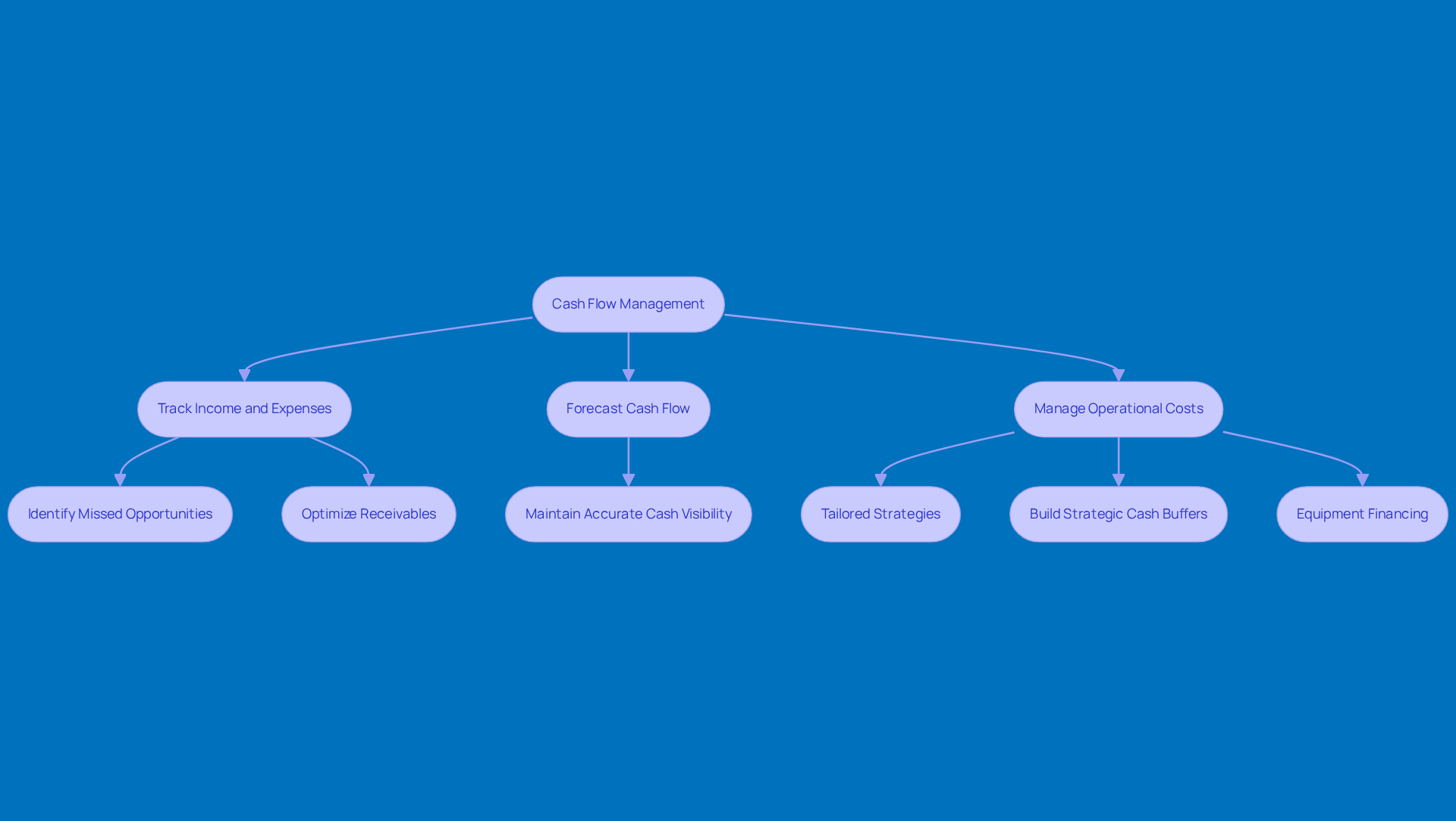 This flowchart illustrates the steps involved in managing cash flow for trucking businesses. Each box represents a key action or service that contributes to financial stability. Follow the arrows to see how these steps connect and support each other in creating a smoother financial journey.
