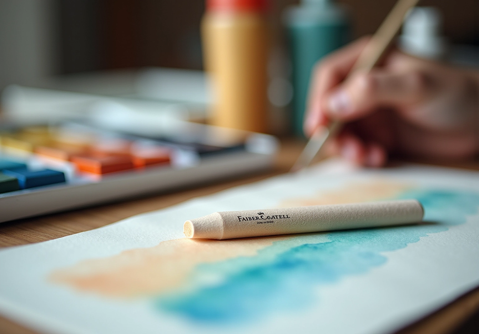 Faber-Castell Kneaded Eraser in Artist's Workspace