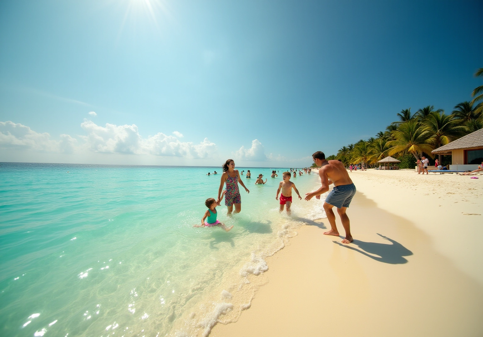 Family Fun at Kuredu Island Beach
