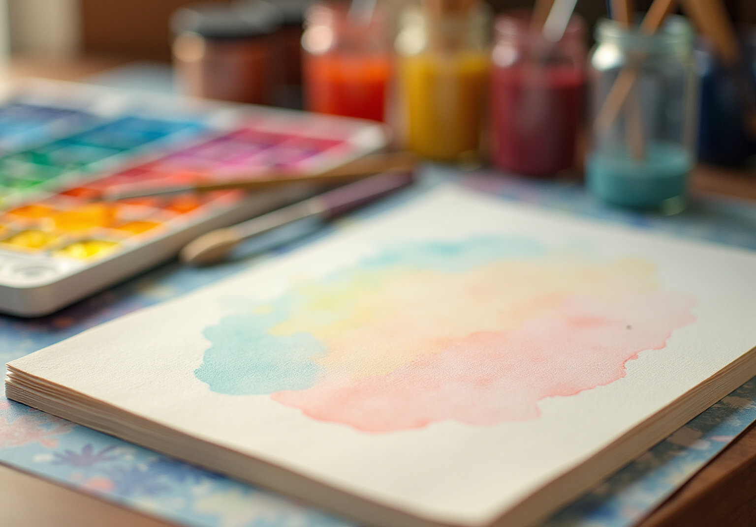 Fabriano Studio Watercolor Paper in an Artist's Studio