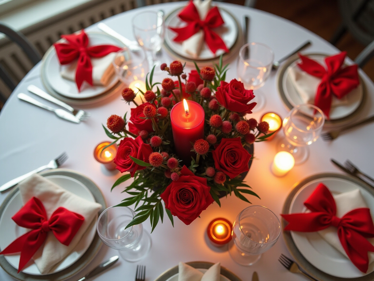 Festive Dining Table Centerpiece