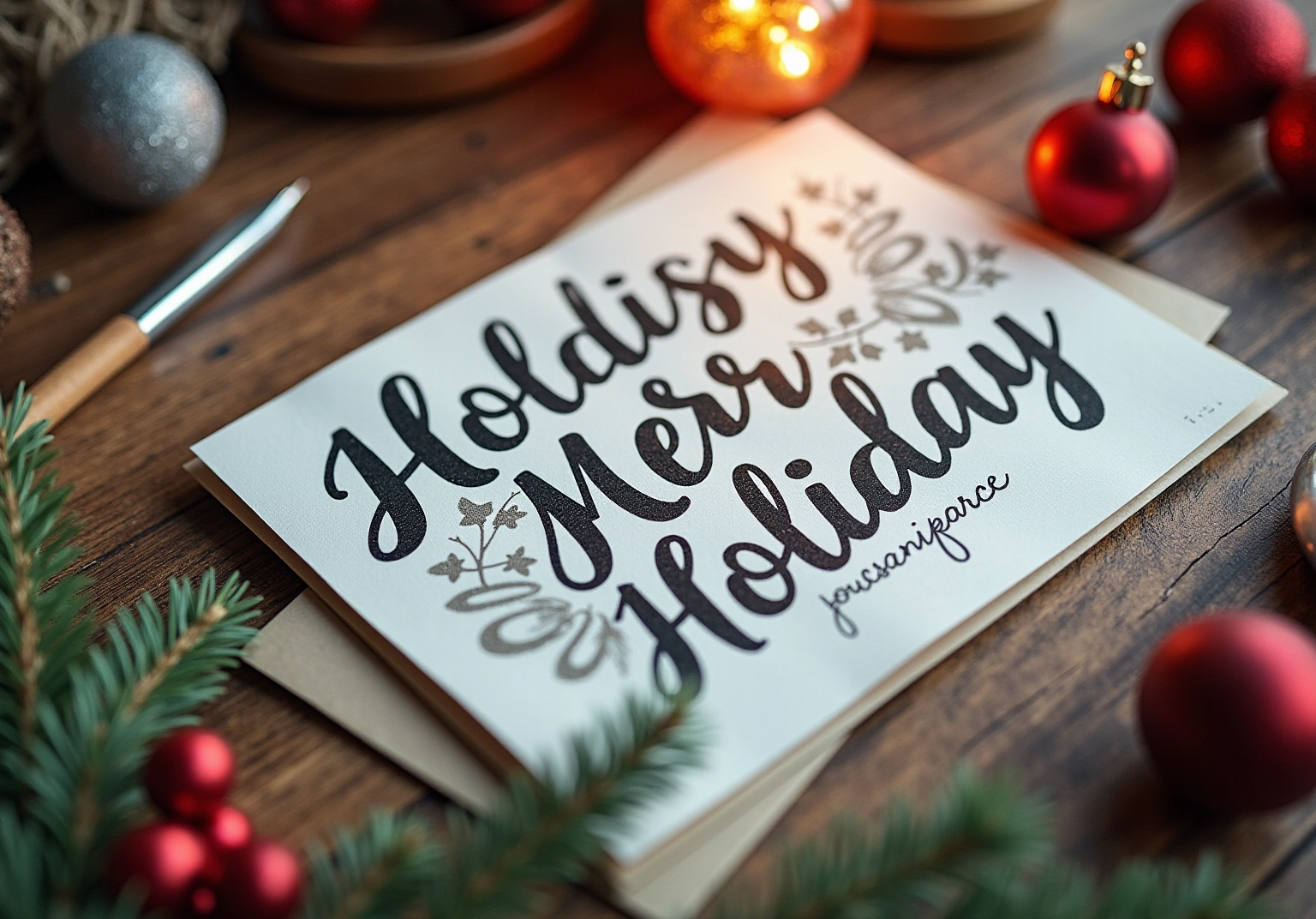 Festive Holiday Card Typography Festive Holiday Card Typography