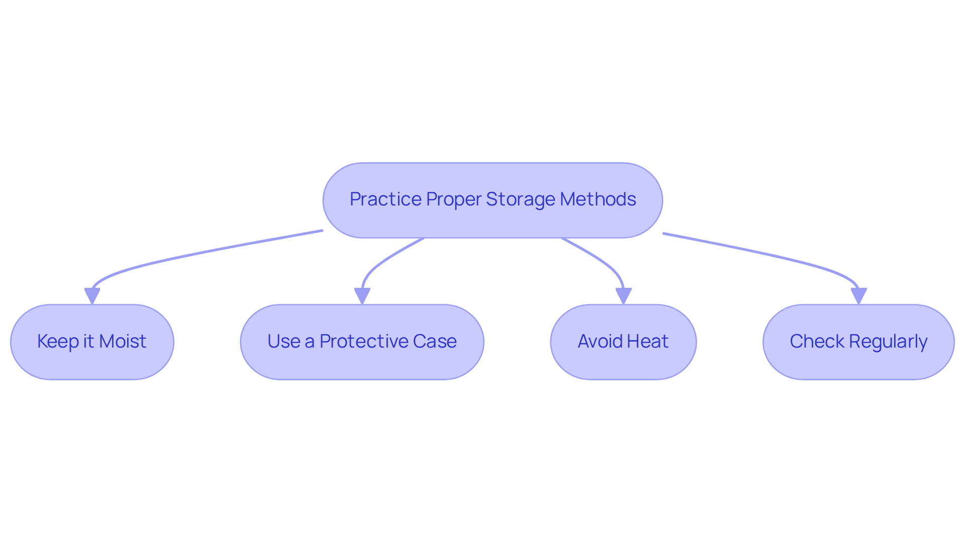 This flowchart outlines essential steps to keep your dental flipper in good condition. Follow the arrows from one box to the next to learn how to store your device properly for optimal comfort and health.