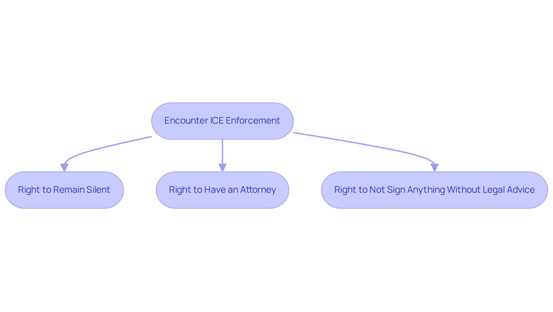 This flowchart guides you through your rights and actions if you encounter ICE enforcement. Start at the top and follow the arrows to understand what you can do and what rights you have.