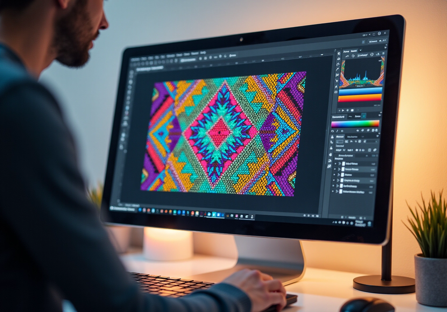 Finalizing a Vibrant Repeating Pattern Finalizing a Vibrant Repeating Pattern