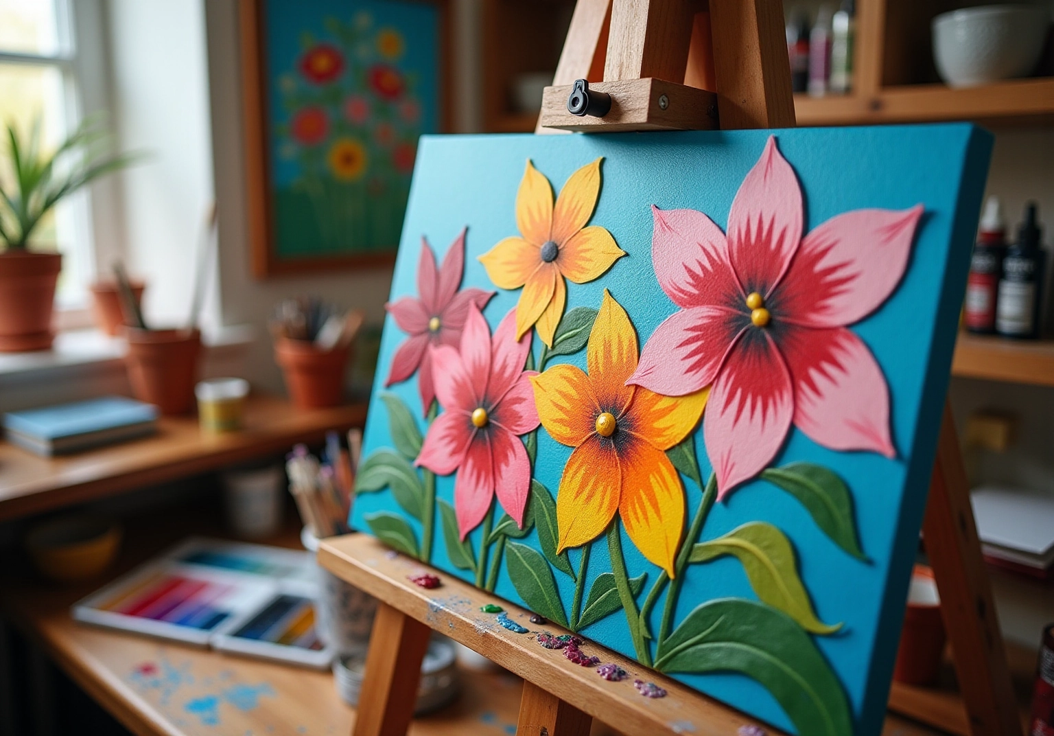 Finishing Techniques for a Wildflower Painting Finishing Techniques for a Wildflower Painting
