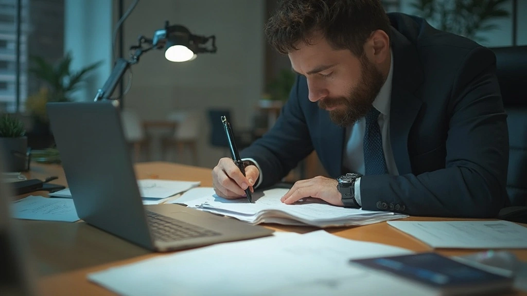 Focused Grant Writer in Action