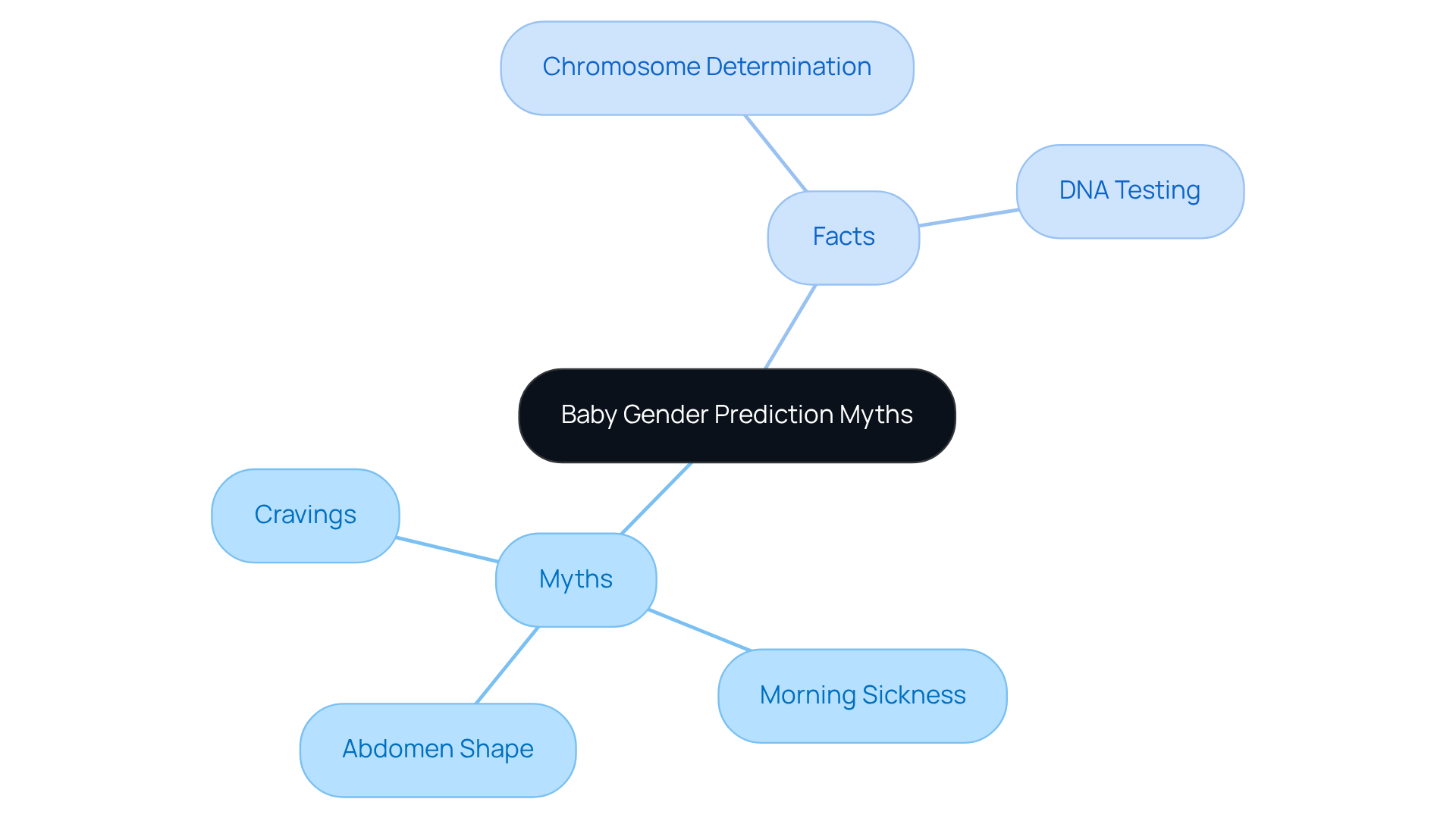 The center shows the main topic, while the branches illustrate common myths and the scientific facts that counter them. Follow the branches to understand how each myth is connected to the truth.