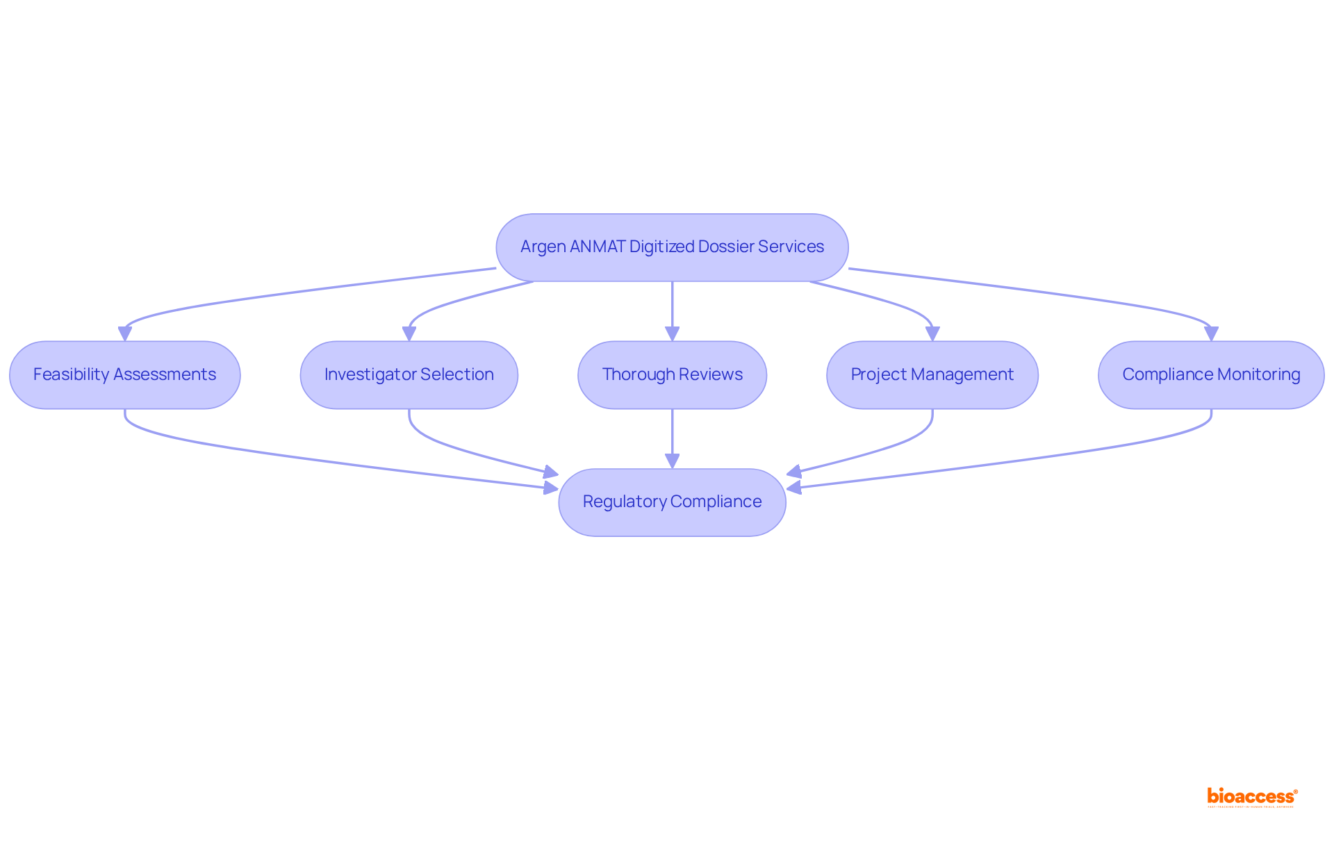 This flowchart shows how each service contributes to achieving regulatory compliance. Follow the arrows to see how each step builds upon the previous one to enhance research integrity.