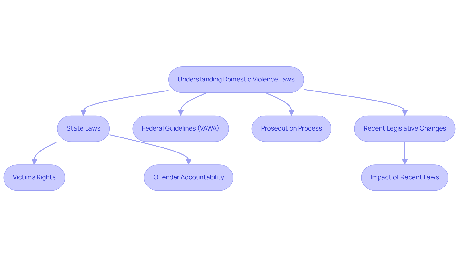 This flowchart guides you through the legal landscape of domestic violence cases. Each box represents a key aspect of the process, showing how laws and recent changes affect victims and offenders. Follow the arrows to understand the sequence of steps and the importance of each component in navigating your legal options.