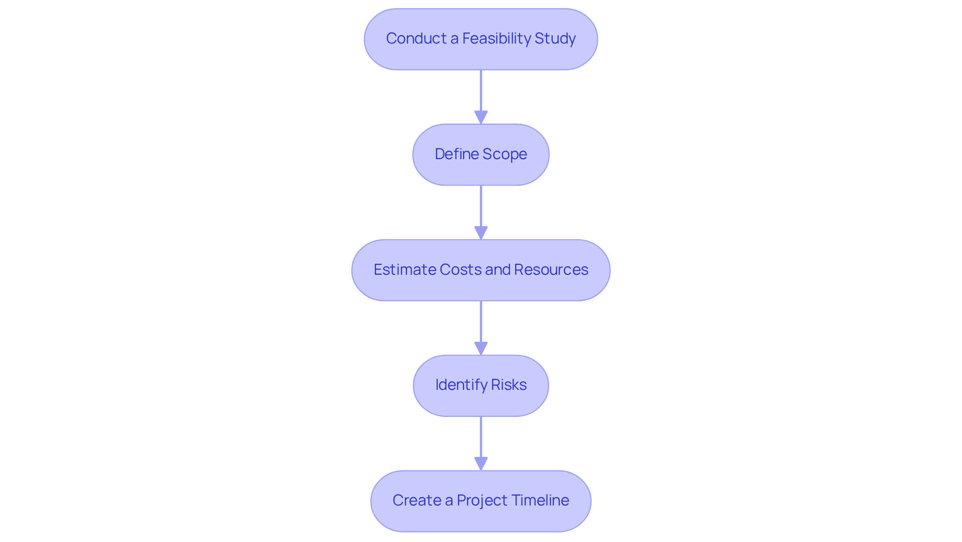 Each box represents a crucial step in planning and assessing feasibility. Follow the arrows to see how each step leads to the next, ensuring a comprehensive approach to successful project planning. Each box represents a crucial step in planning and assessing feasibility. Follow the arrows to see how each step leads to the next, ensuring a comprehensive approach to successful project planning.