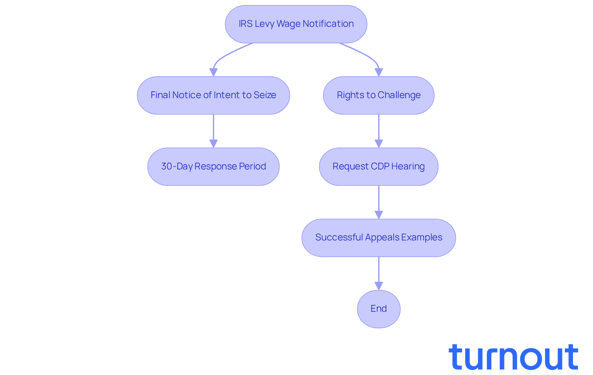 This flowchart guides you through the process of dealing with IRS wage levies. Start with the notification, follow the steps to understand your rights, and see how you can contest garnishments.