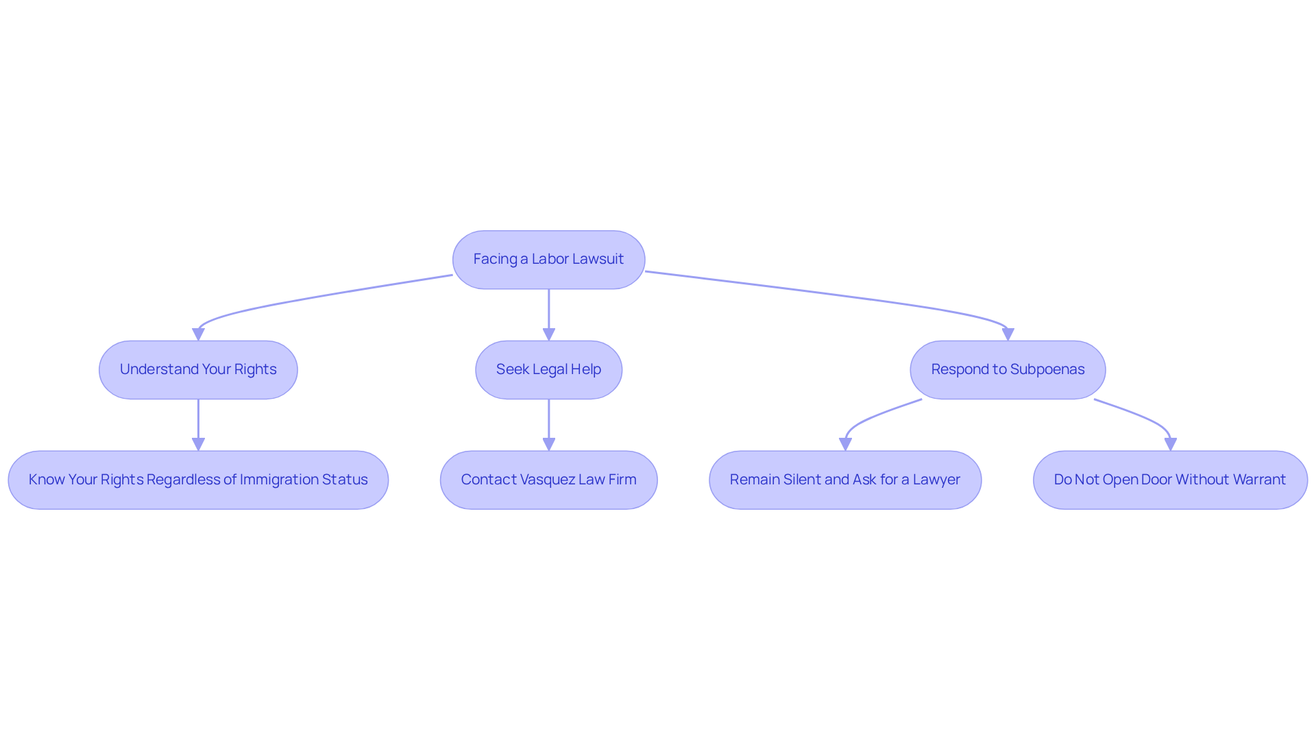 This flowchart guides you through the essential steps to take if you're facing a labor lawsuit. Start at the top and follow the arrows to see what actions you should consider, from understanding your rights to seeking legal assistance.