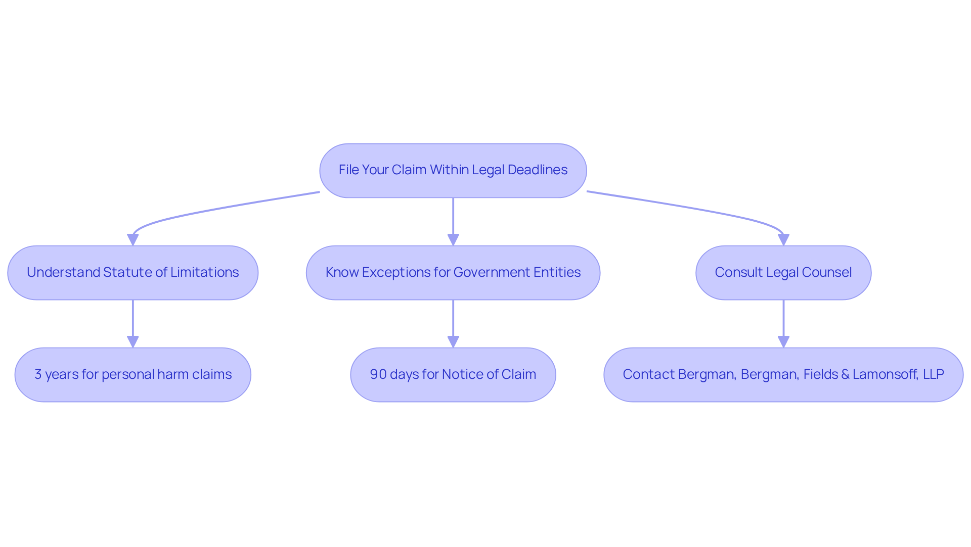 This flowchart guides you through the steps to file your claim. Start at the top and follow the arrows to understand the timeline and actions required to ensure your case is filed correctly. This flowchart guides you through the steps to file your claim. Start at the top and follow the arrows to understand the timeline and actions required to ensure your case is filed correctly.