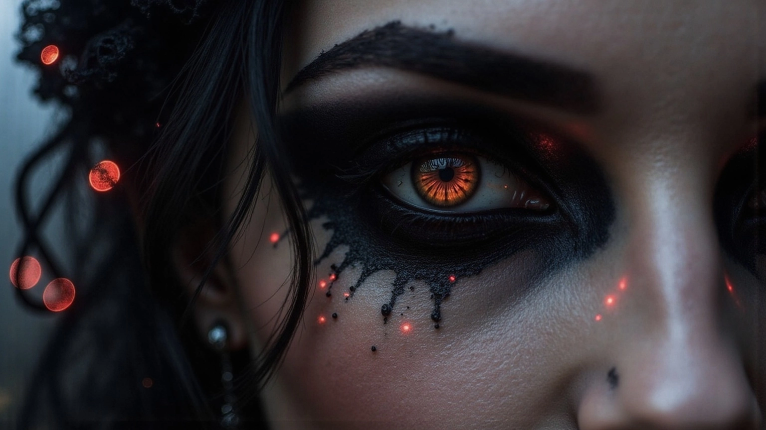 Glitter Gothic Eyeliner Close-Up
