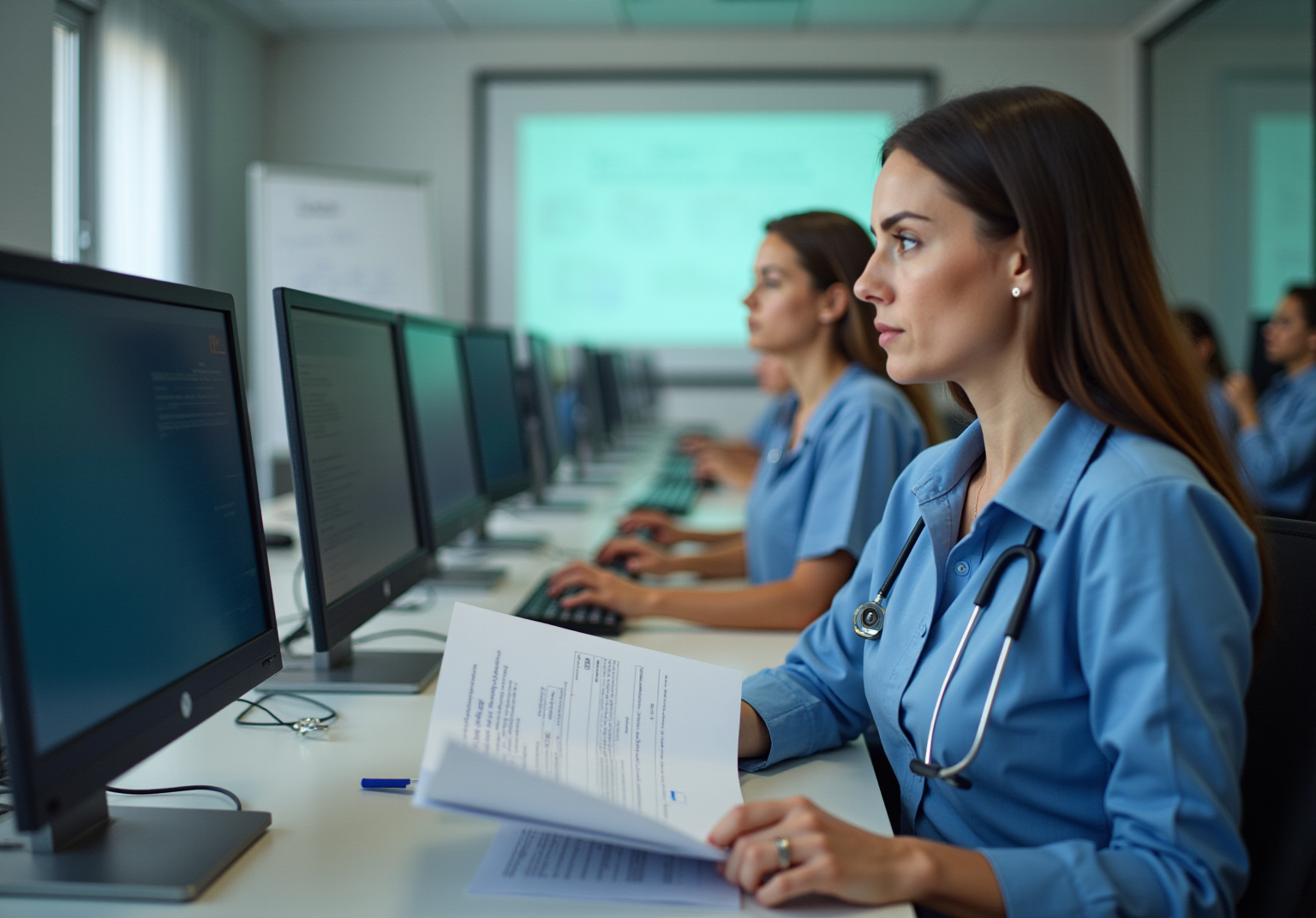 Healthcare Coders Engaged in Continuous Training
