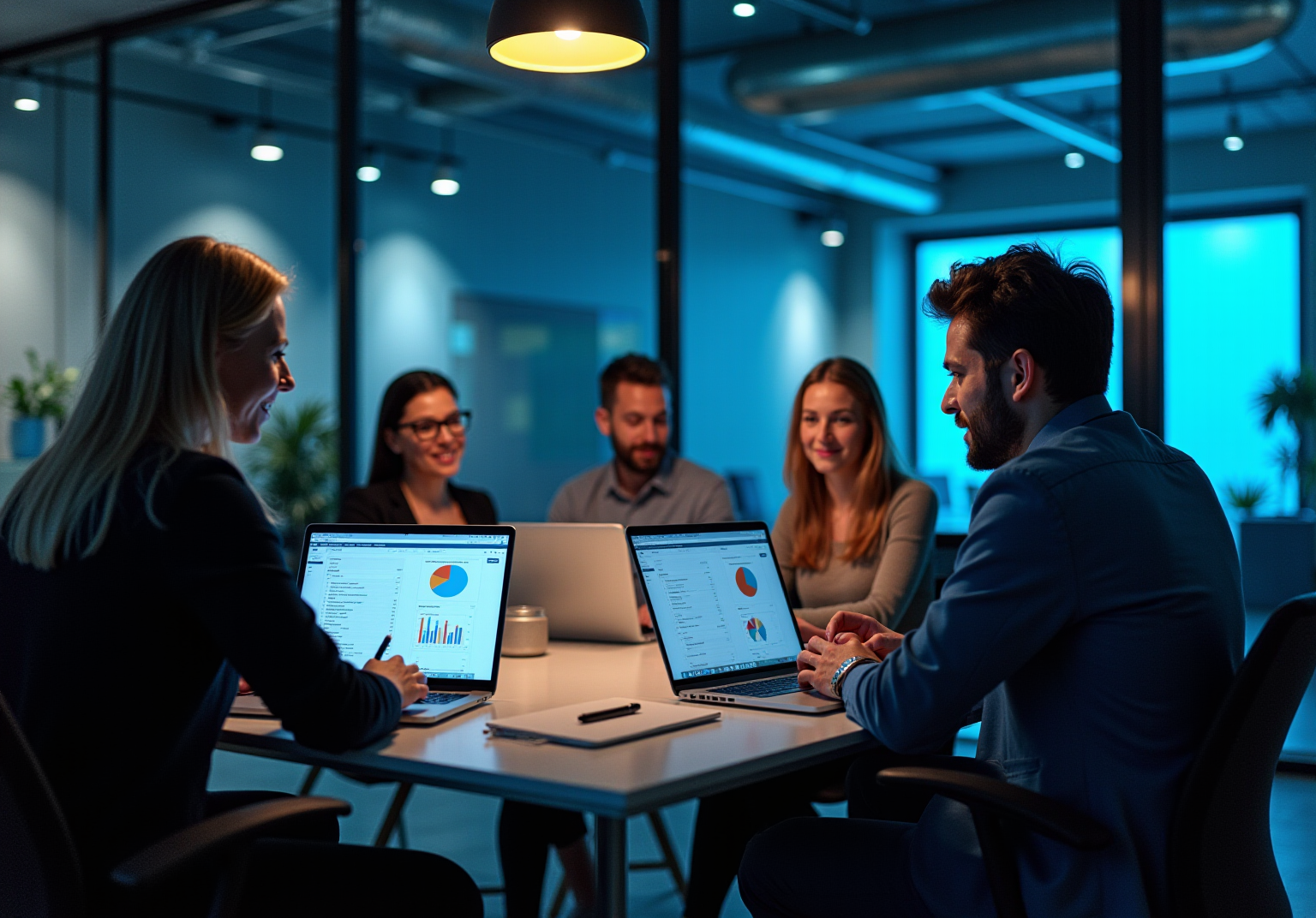 Team Conducting SEO Audits in a Modern Office