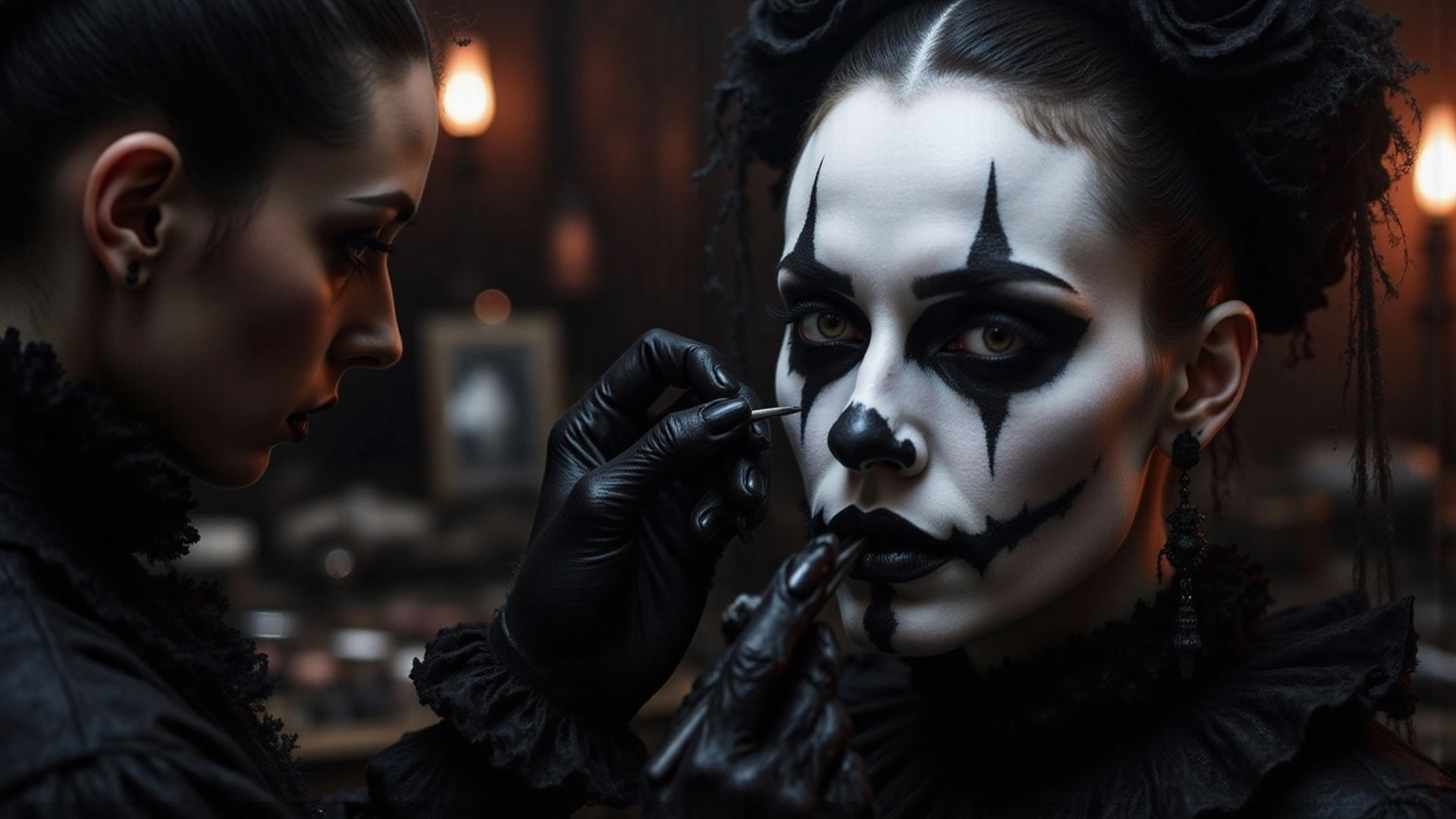 Goth Clown Makeup Application