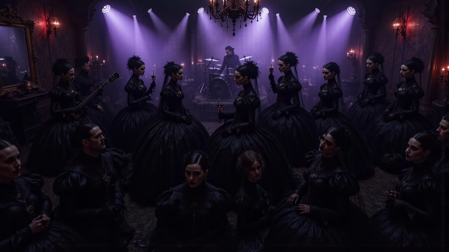Goth Rock Community in an Atmospheric Venue